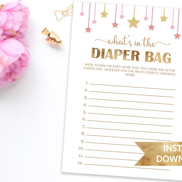 Diaper Bag Guessing Game - Etsy