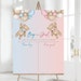 Garcon Ou Fille Faites Vos Pronostics Printable Sign, Beige Teddy Bear ...