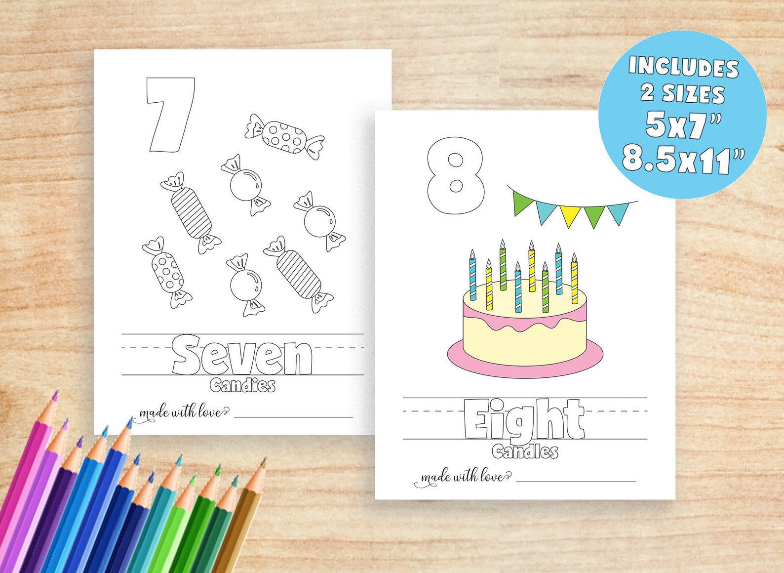 Baby's First Number Book, Baby Shower Number Coloring Book, Numbers ...