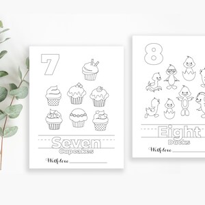 Baby's First 123 Book, Baby Shower Counting Book, Numbers Coloring Book ...