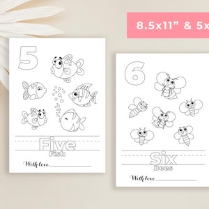 Baby's First Number Book, Baby Shower Coloring Book, Baby Shower Theme ...