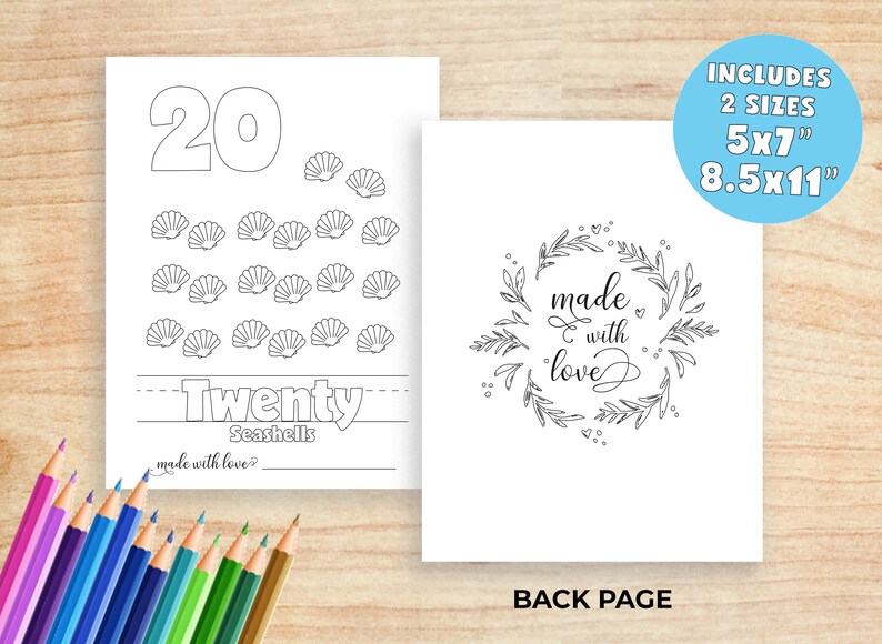 Baby's First Number Book, Baby Shower Number Coloring Book, Numbers ...