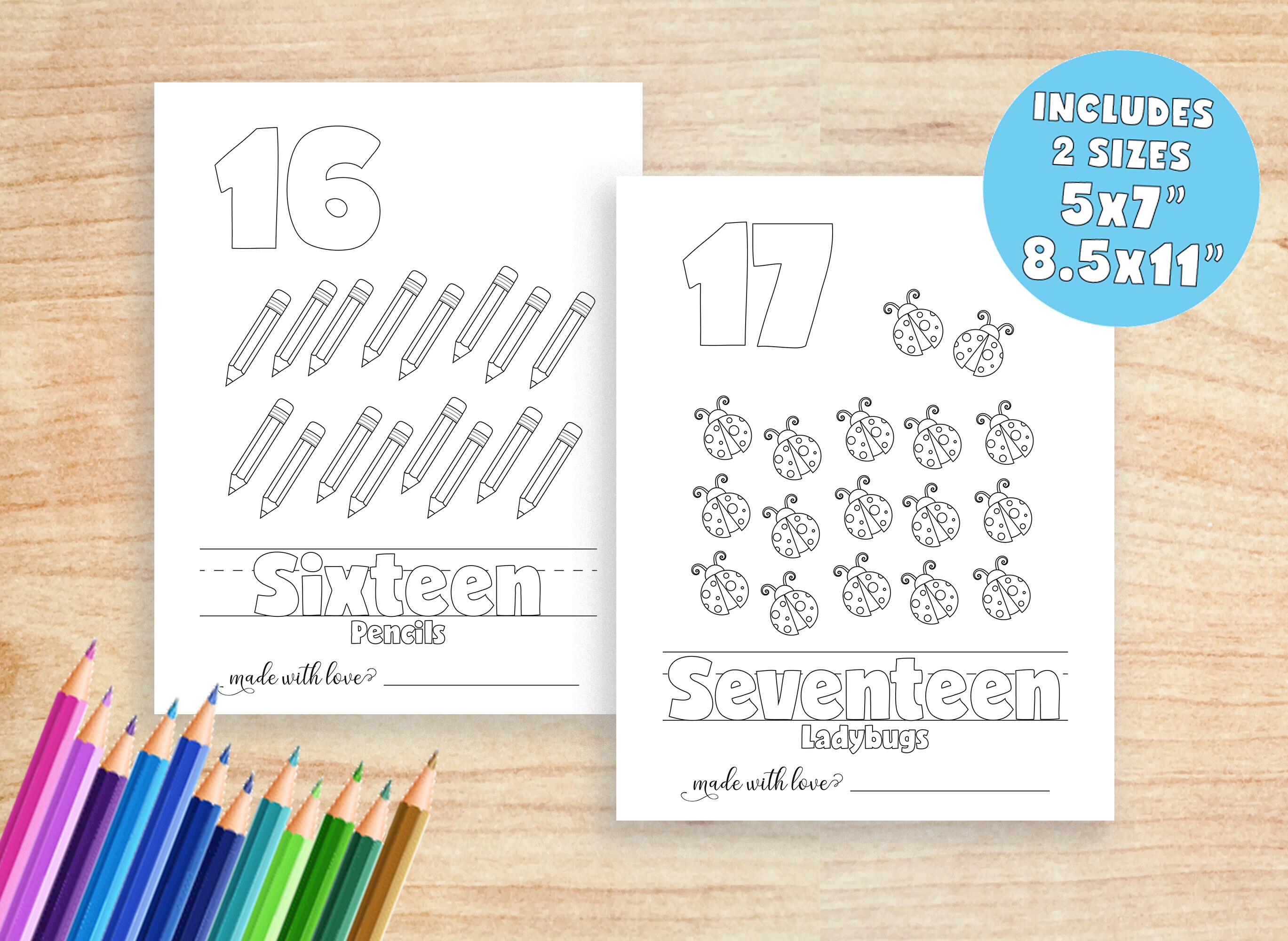 Baby's First Number Book, Baby Shower Number Coloring Book, Numbers ...