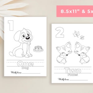 Baby's First Number Book, Baby Shower Coloring Book, Baby Shower Theme ...