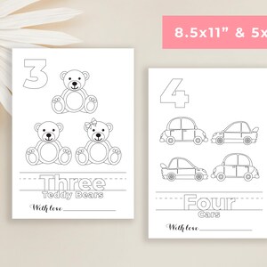 Baby's First Number Book, Baby Shower Coloring Book, Baby Shower Theme ...