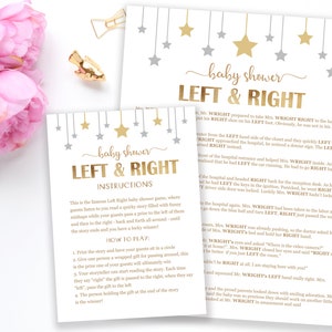 Left Right Baby Shower Game, Printable Left or Right Game, Pass the ...