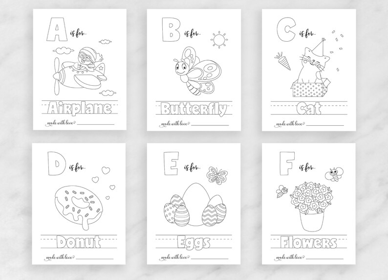 Baby Shower ABC Book Baby's First ABC Book Baby Shower - Etsy