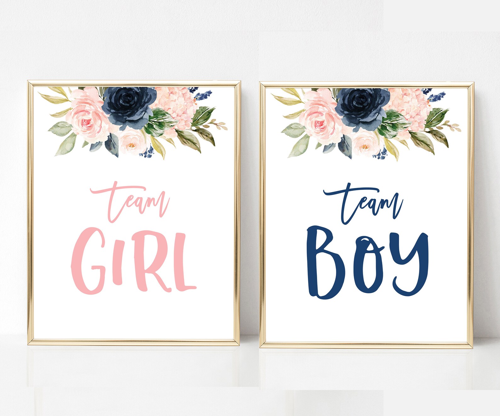 He or She What Will Baby Be Banner He or She Gender Reveal Sign Navy ...