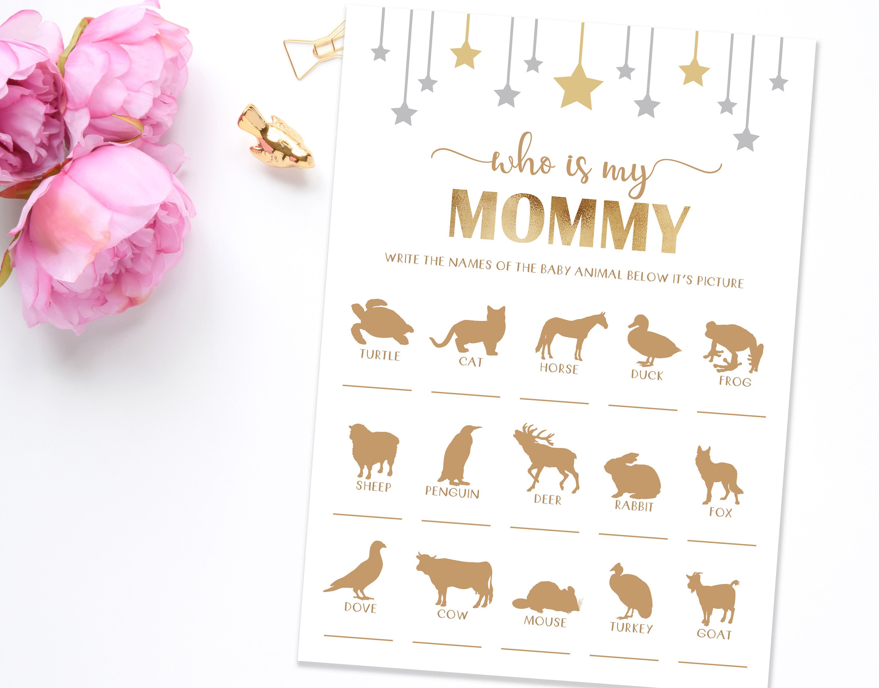 Animal Pregnancy Twinkle Twinkle Little Star Animal Gestation - Etsy