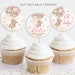 Pink Teddy Bear Cupcake Toppers Baby Shower Dessert Labels Teddy Bear ...