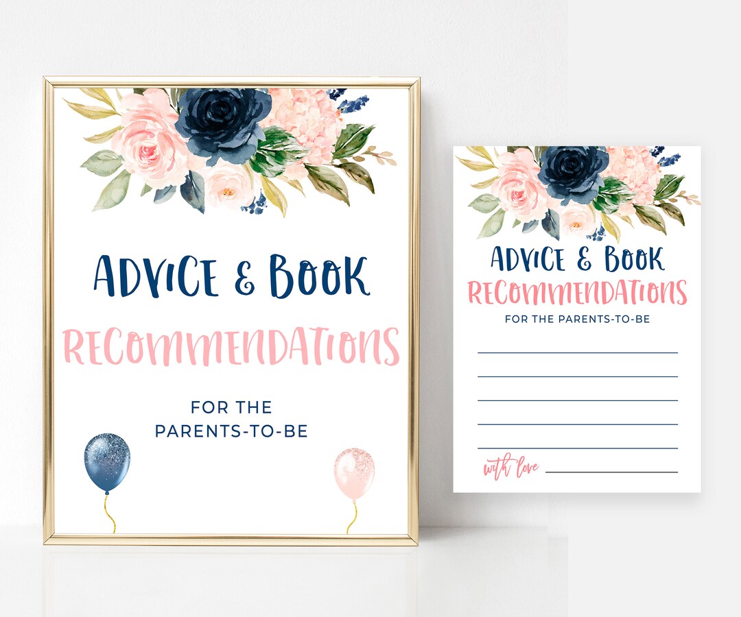 Advice and Book Recommendations for the Parents-to-be, Navy and Blush ...