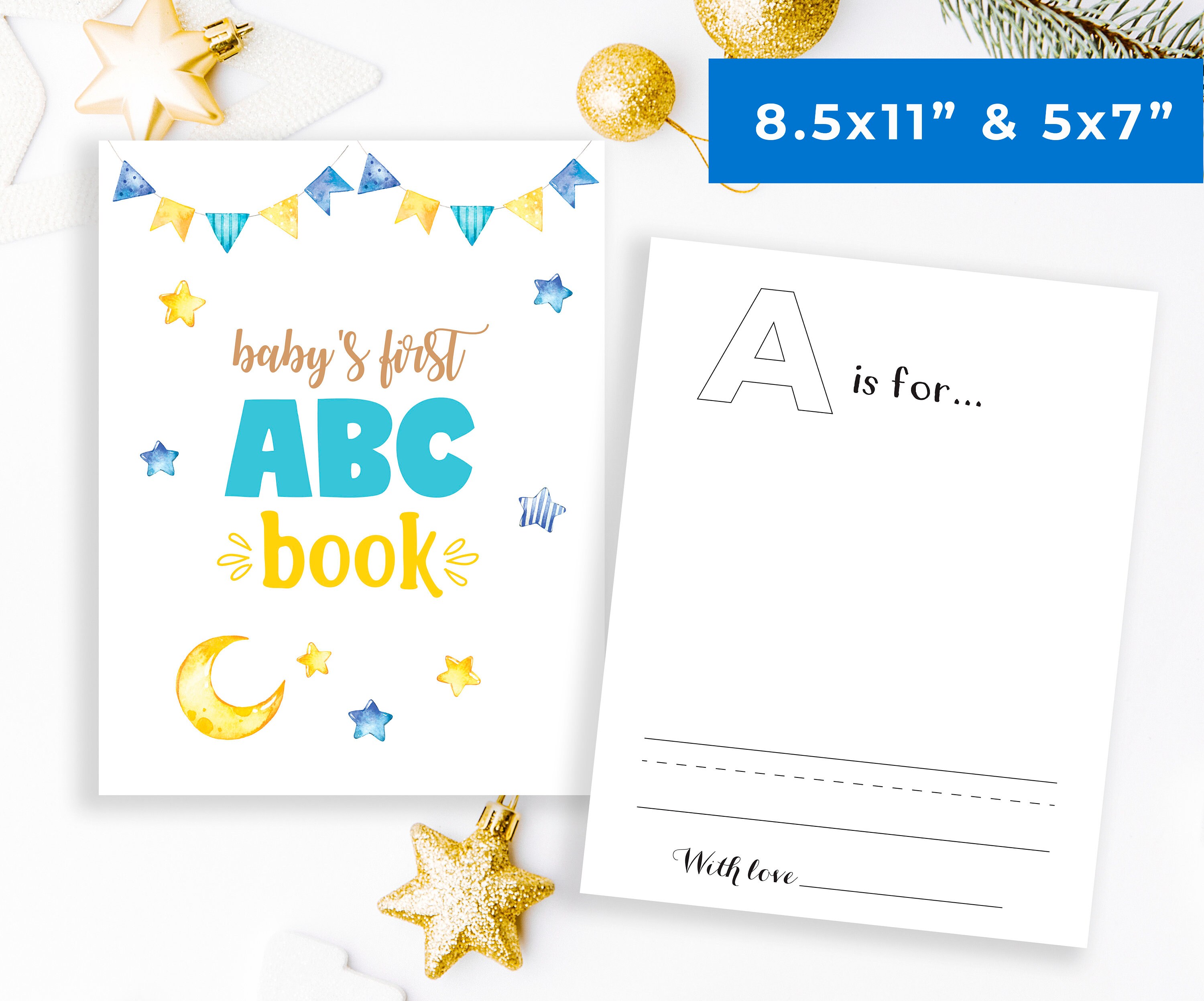 Baby's First Alphabet Book Blank ABC Book Baby Shower | Etsy