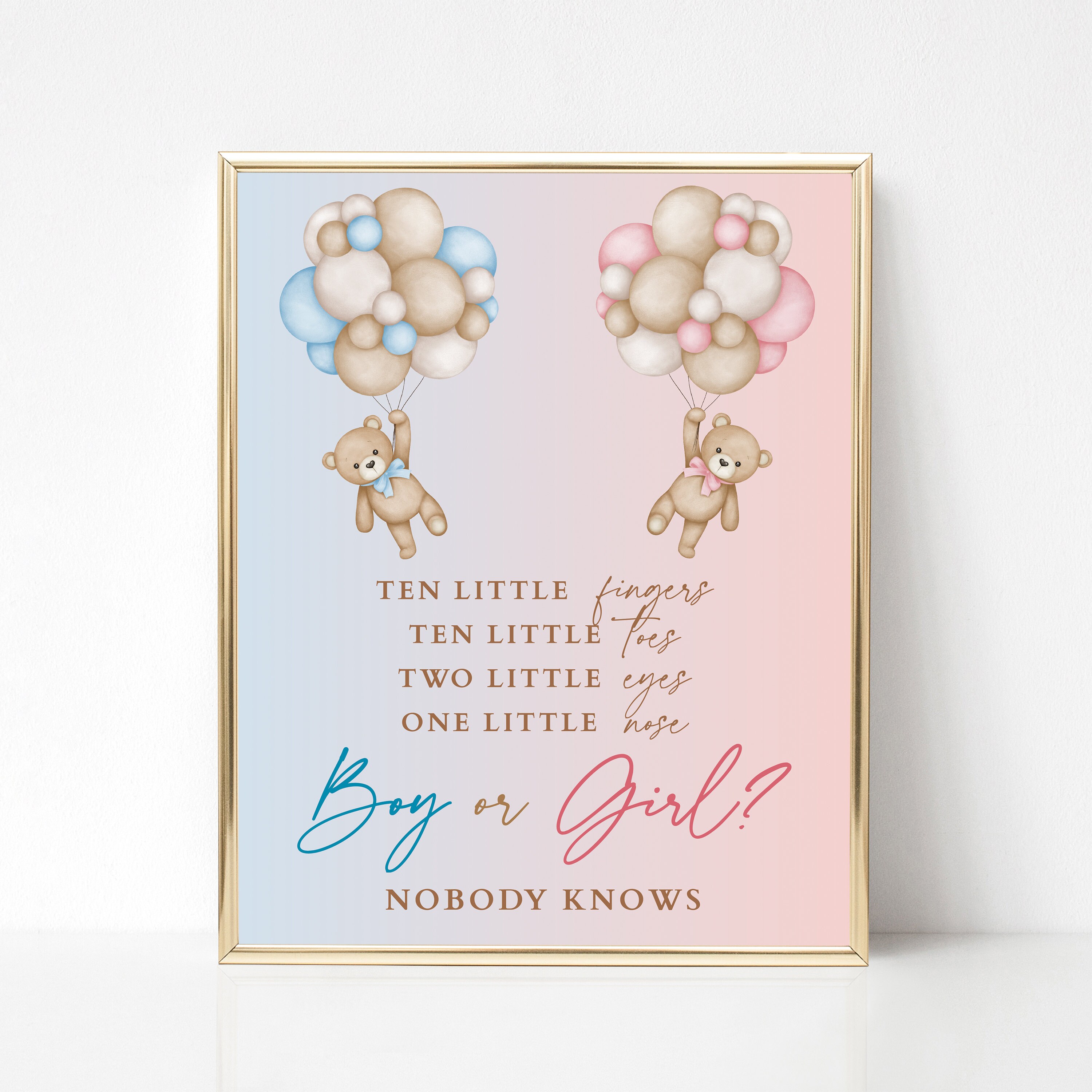 Teddy Bears Boy or Girl Gender Reveal, Labyrinth Game, Maze Game, What ...
