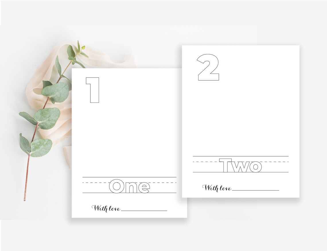 Baby's First Numbers Book Blank Coloring Baby Shower - Etsy