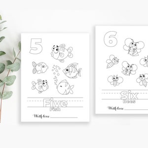 Baby's First 123 Book, Baby Shower Counting Book, Numbers Coloring Book ...