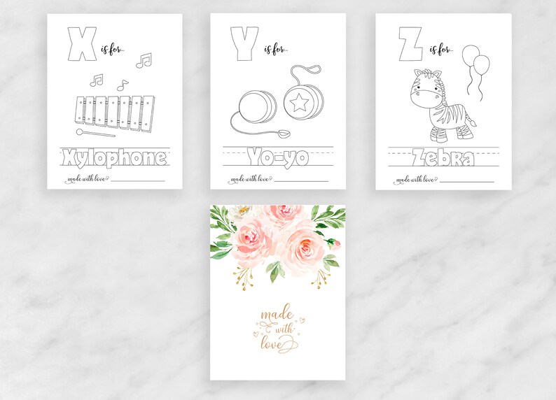 Baby Shower ABC Book Baby's First ABC Book Baby Shower - Etsy