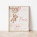 EDITABLE Place Cards Pink Teddy Bear, Food Labels Printable, Blush Pink ...