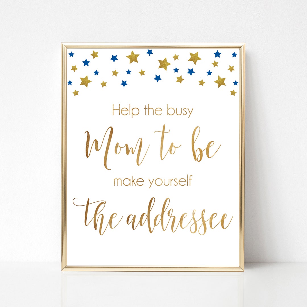 Addressee Sign, Address Baby Shower Sign, Help Busy Mommy-to-be by ...