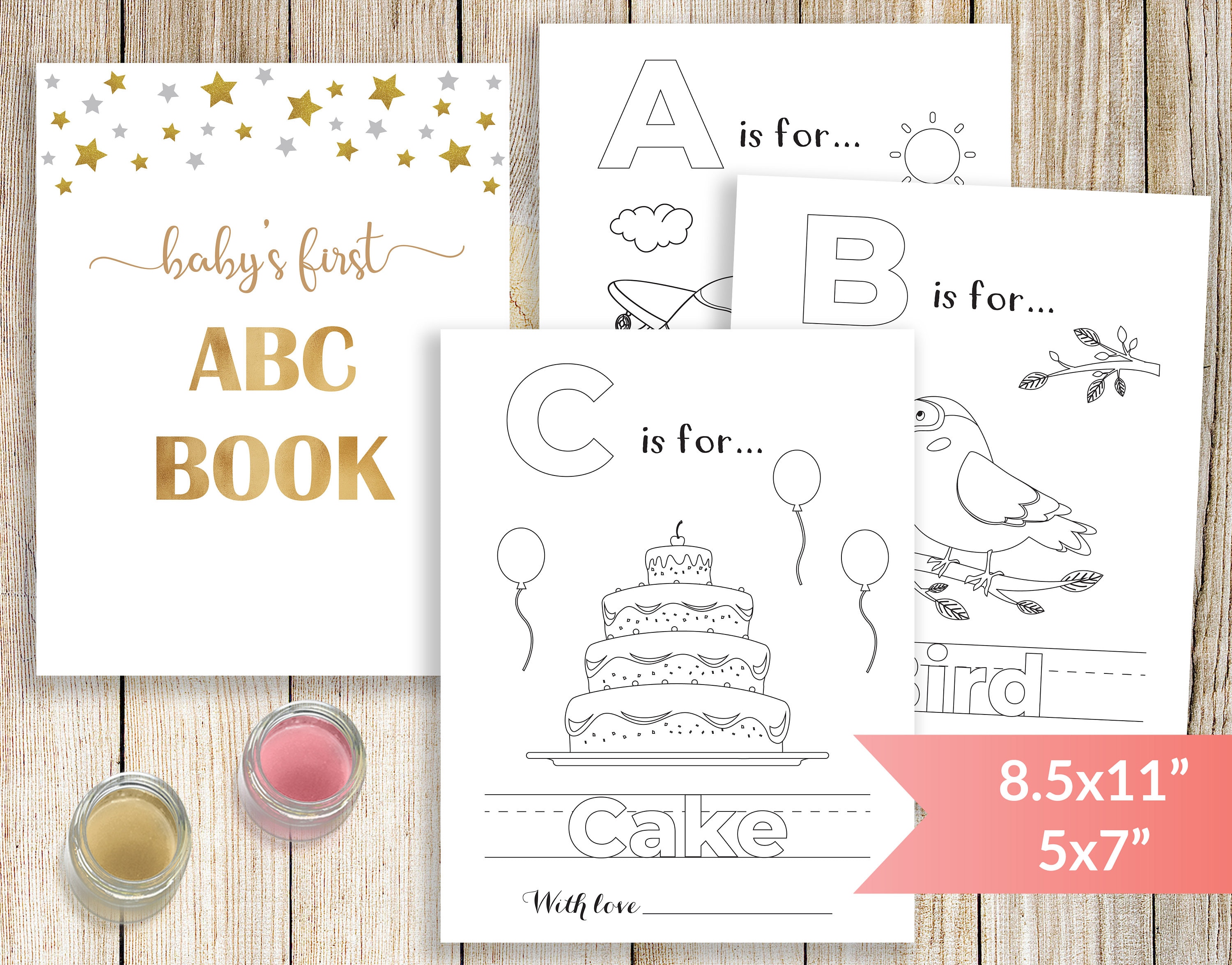 Baby ABC Game Baby Item Game Baby Shower Alphabet Game - Etsy