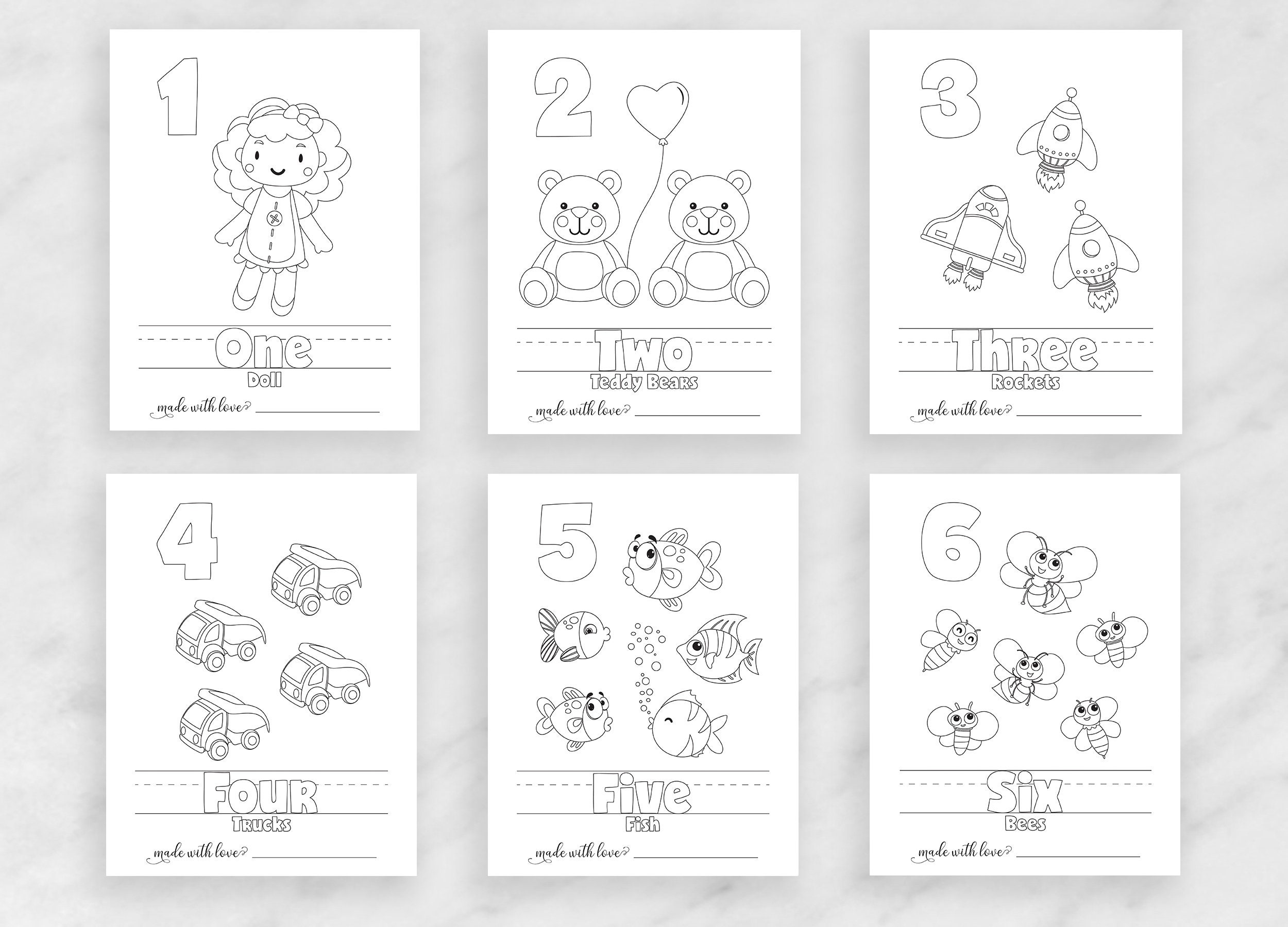 Baby's First Numbers Book Blush Pink Baby Shower 123 - Etsy