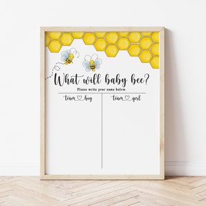 Bee Gender Reveal He or She Sign, 10 Little Fingers 10 Little Toes ...