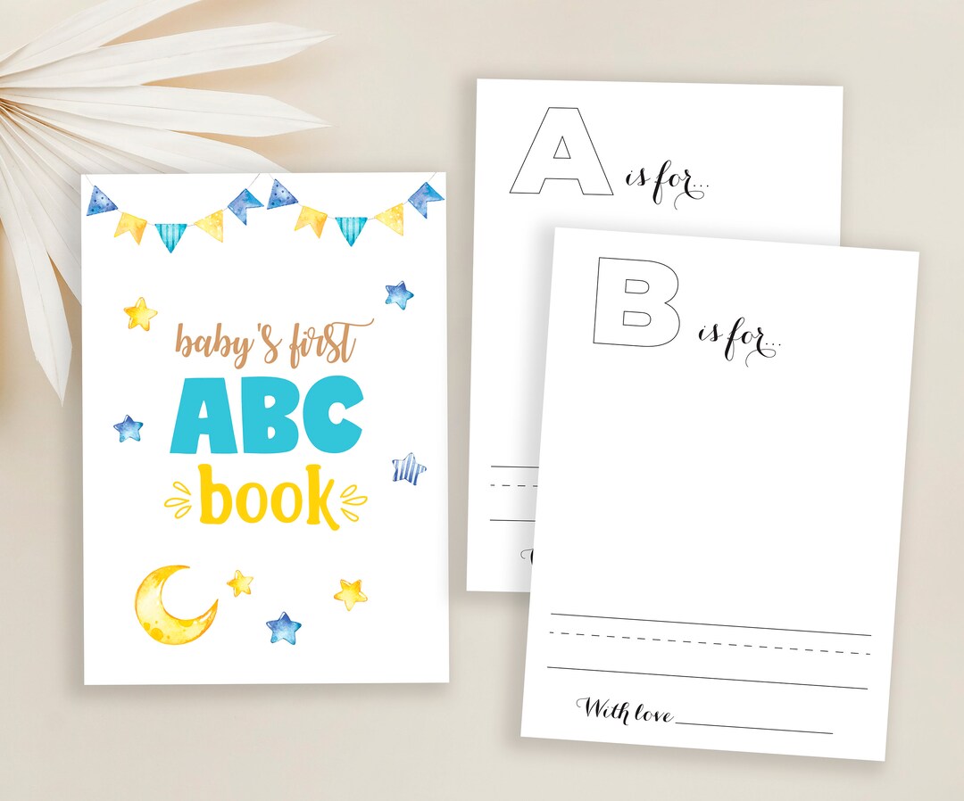 Baby's First Alphabet Book, Blank ABC Book Baby Shower, Baby's First ...