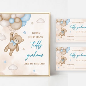 Books and Gifts Blue Teddy Bear Themed Baby Shower Gifts Table Sign ...