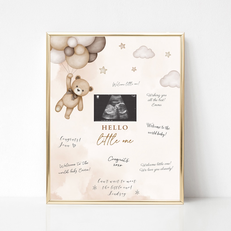 Gender Neutral Teddy Bear Prayers for the Baby Sign and Cards - Etsy
