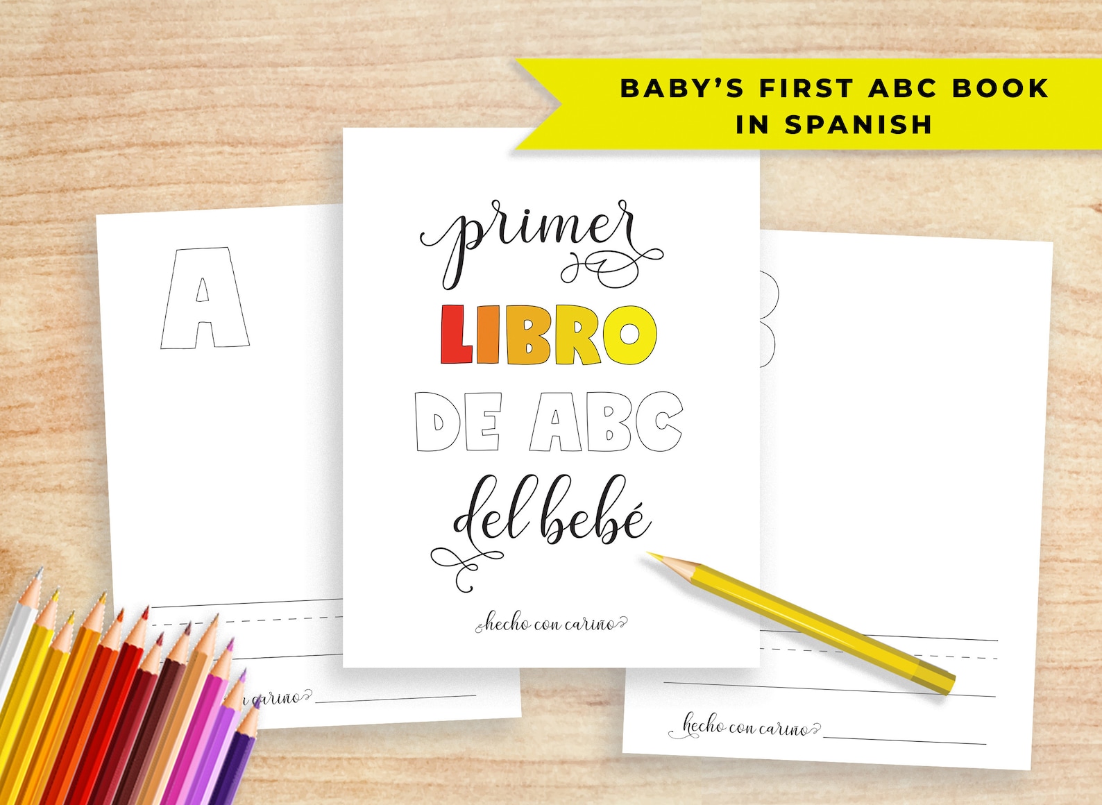 Baby's First ABC Book in Spanish Alphabet Book Baby - Etsy