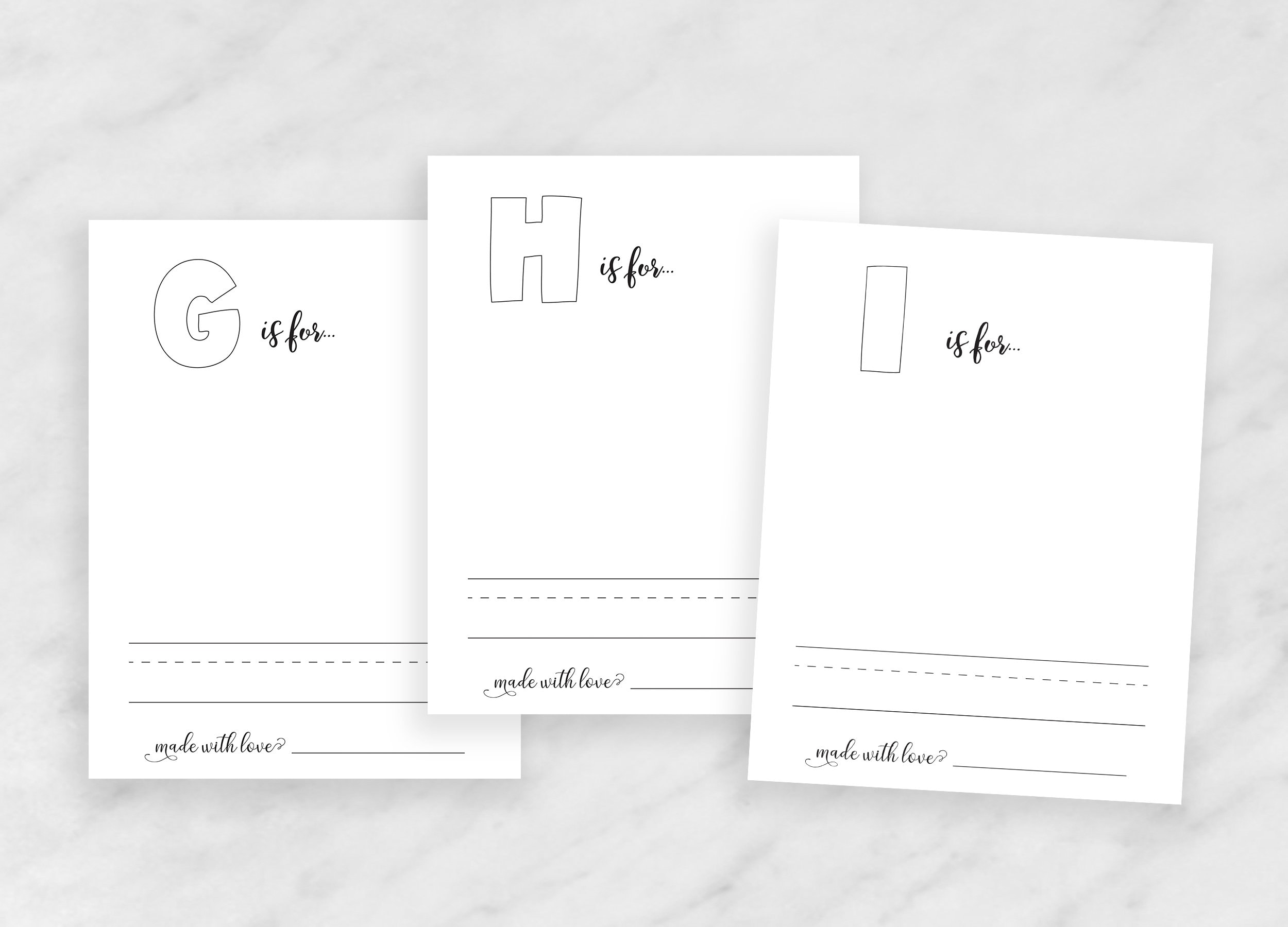 Baby's First Alphabet Book Blank Baby Shower ABC Book - Etsy