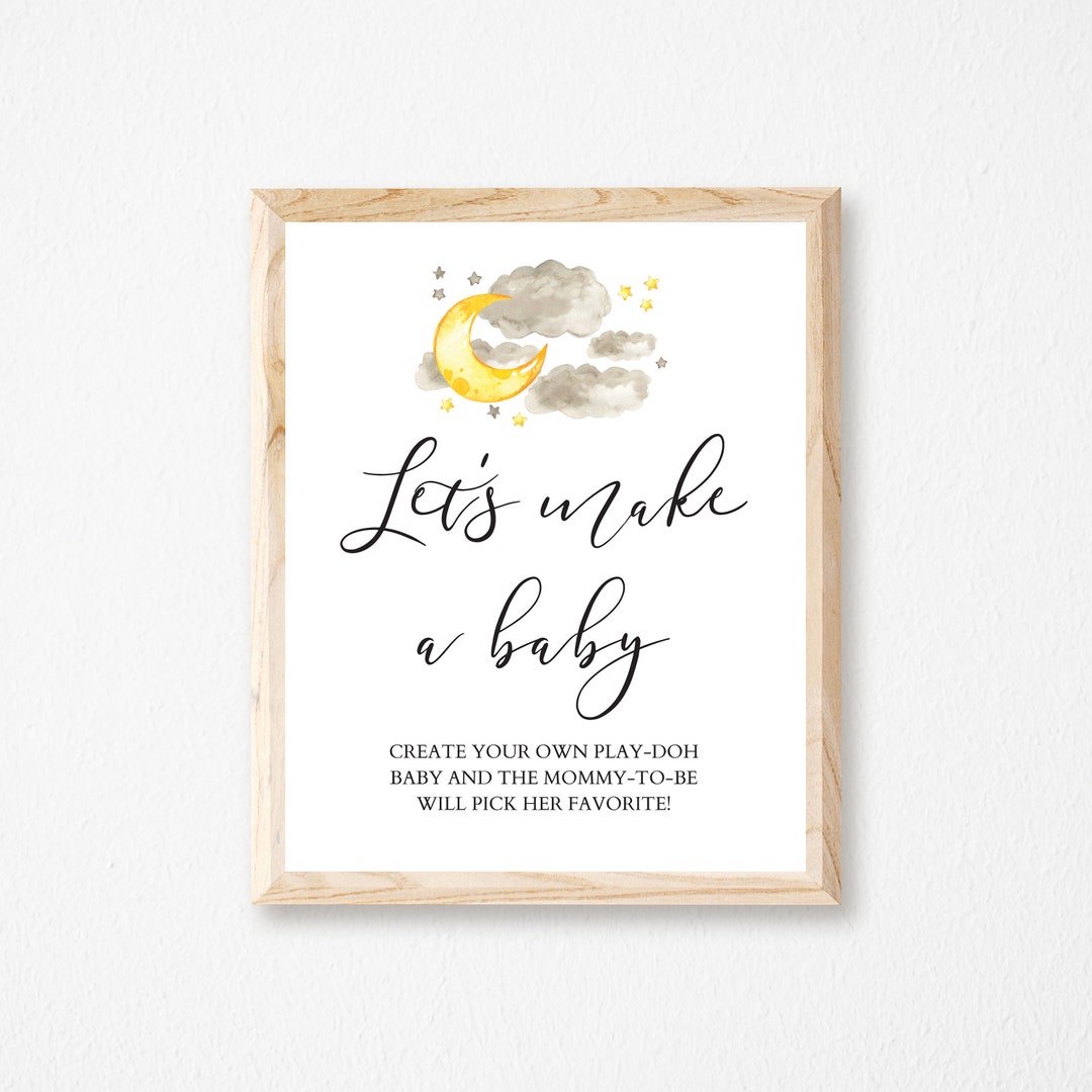 Let's Make a Baby Printable Game, Play Doh Baby Shower Game, Fun Baby ...