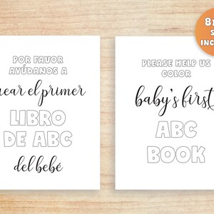 Baby's First ABC Book in Spanish, Alphabet Book Baby Shower, Primer ...