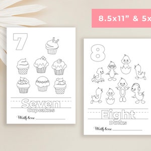 Baby's First Number Book, Baby Shower Coloring Book, Baby Shower Theme ...