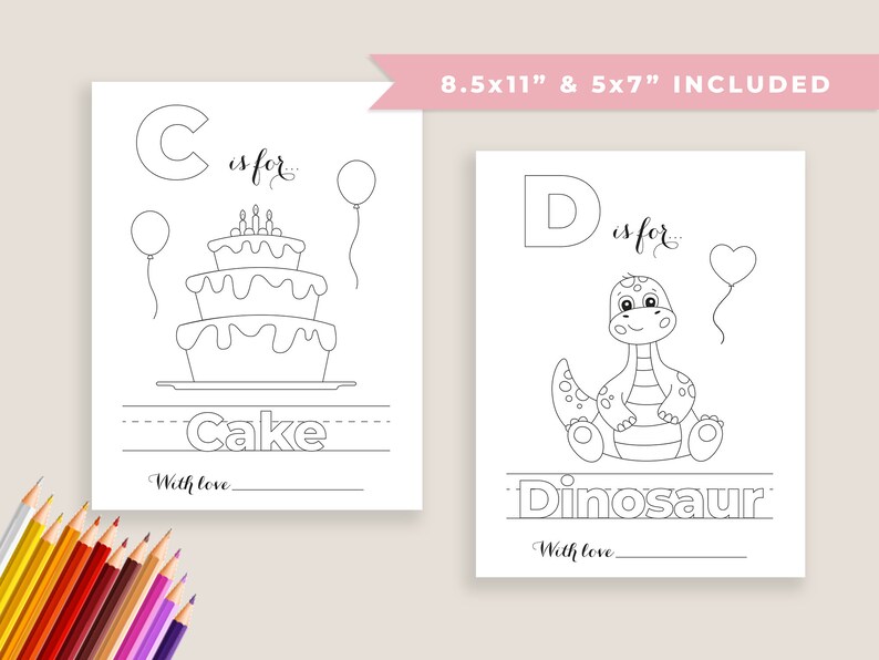 Baby's First ABC Book Bear Balloons Baby Shower Alphabet - Etsy