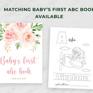 Baby's First Numbers Book, Blush Pink Baby Shower, 123 Coloring Book ...