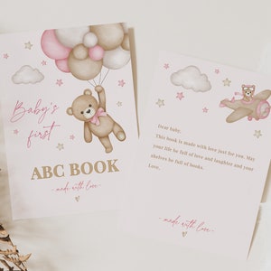 Baby's First ABC Book, Bear Balloons Baby Shower Alphabet Book ...