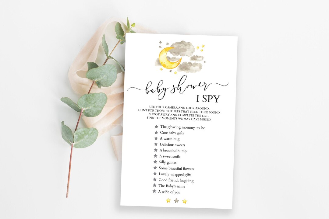 I Spy Game, I Spy Baby Shower Game, Gender Neutral Baby Shower, Love ...