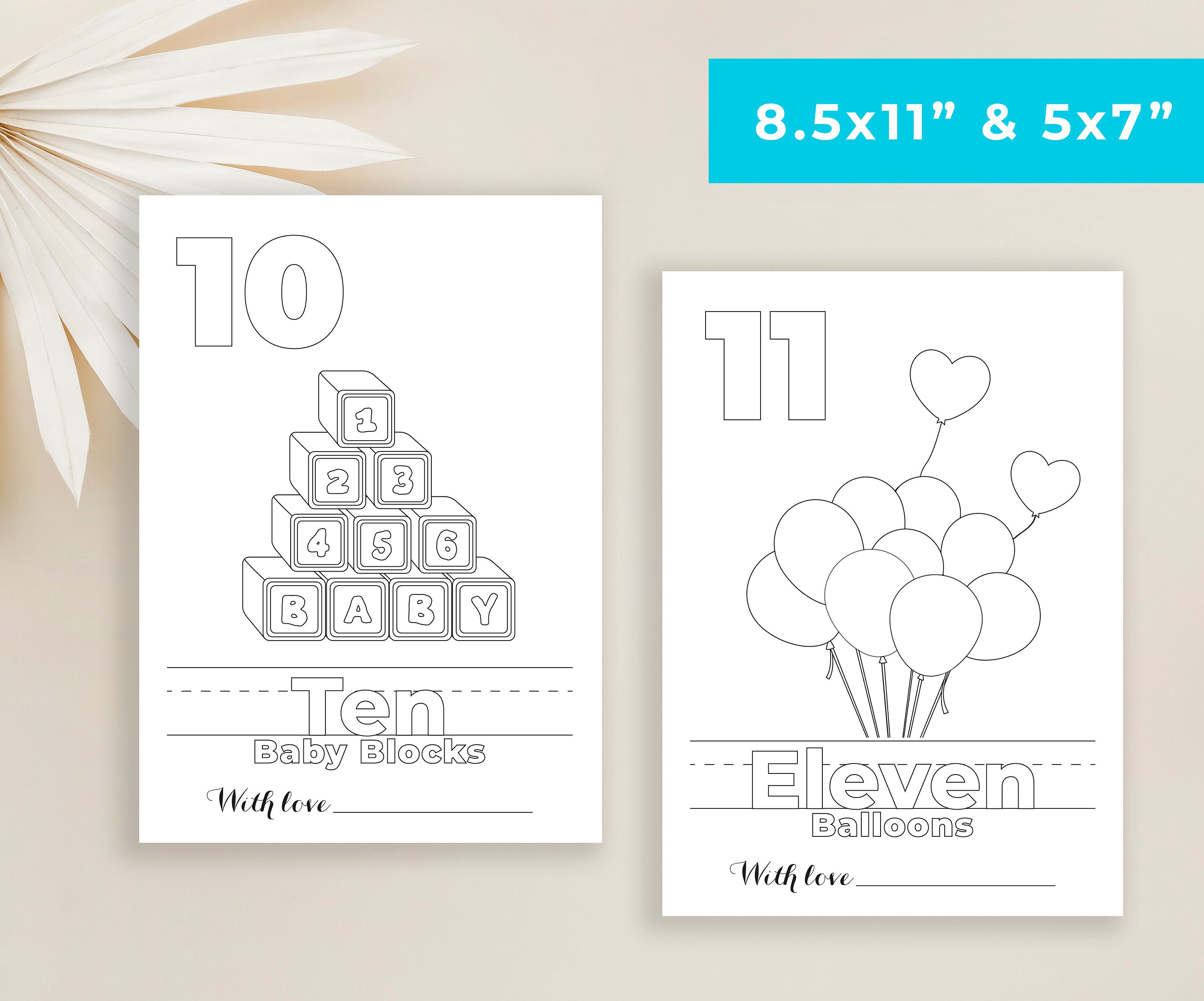 Baby's First Numbers Book Baby Shower Coloring Book - Etsy