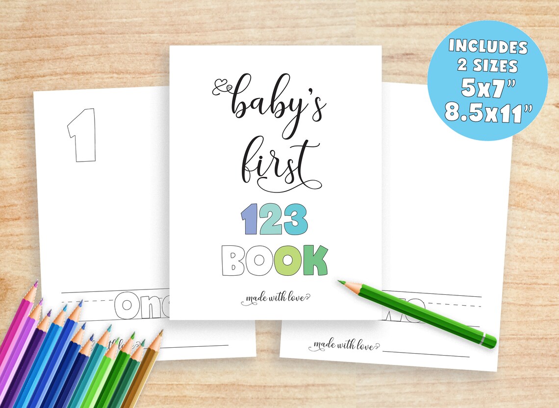 Baby Shower Number Coloring Book Numbers Coloring Pages | Etsy