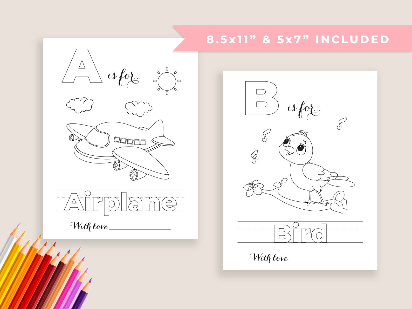 Baby's First ABC Book Bear Balloons Baby Shower Alphabet - Etsy