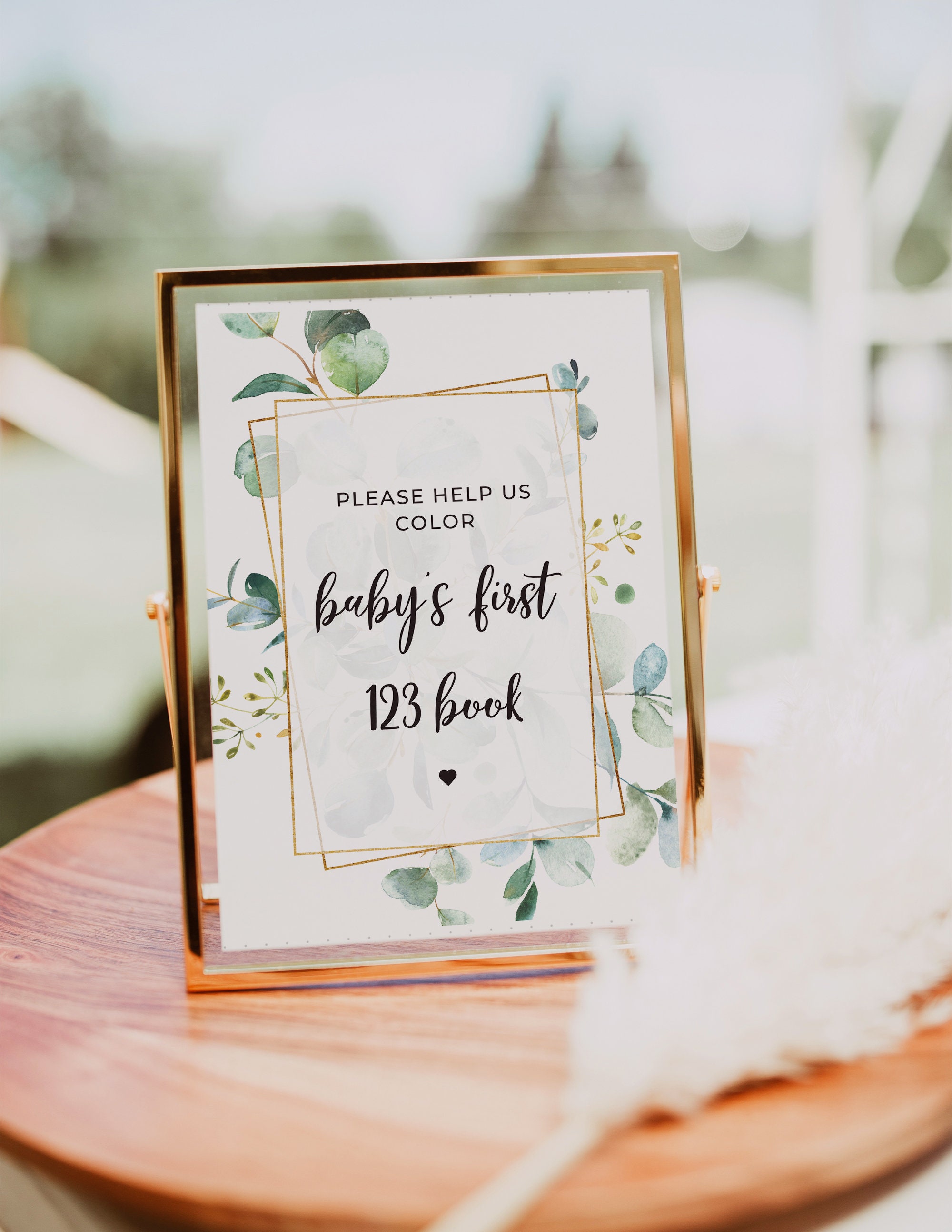 Baby's First Numbers Book for Greenery Baby Shower - Etsy