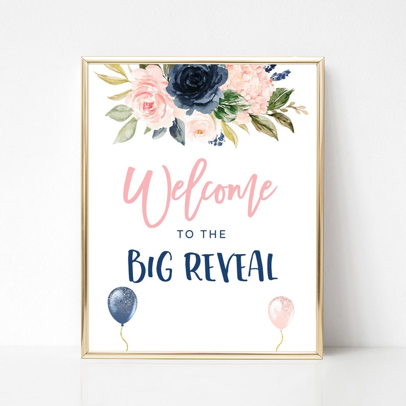 Navy Blush Editable Water Bottle Labels, Floral Water Labels Template ...