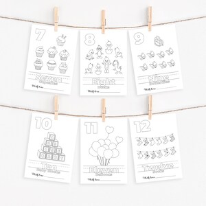 Sage Green Teddy Bear Baby's First 123 Coloring Book, Greenery Baby ...