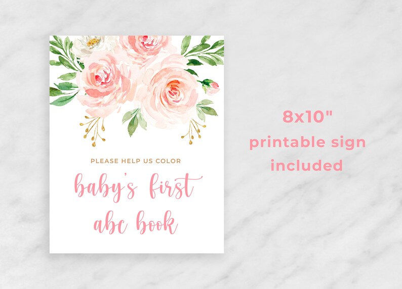 Baby Shower ABC Book Baby's First ABC Book Baby Shower - Etsy