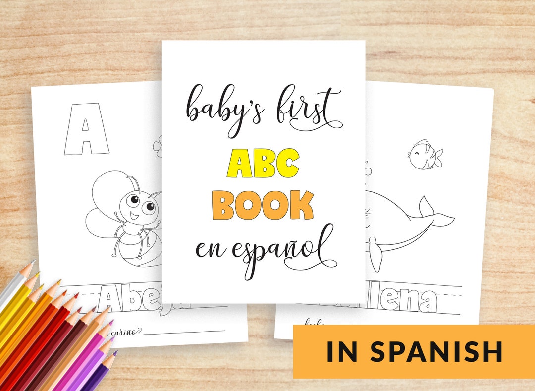 Baby's First ABC Book in Spanish, Alphabet Book Baby Shower, Primer ...