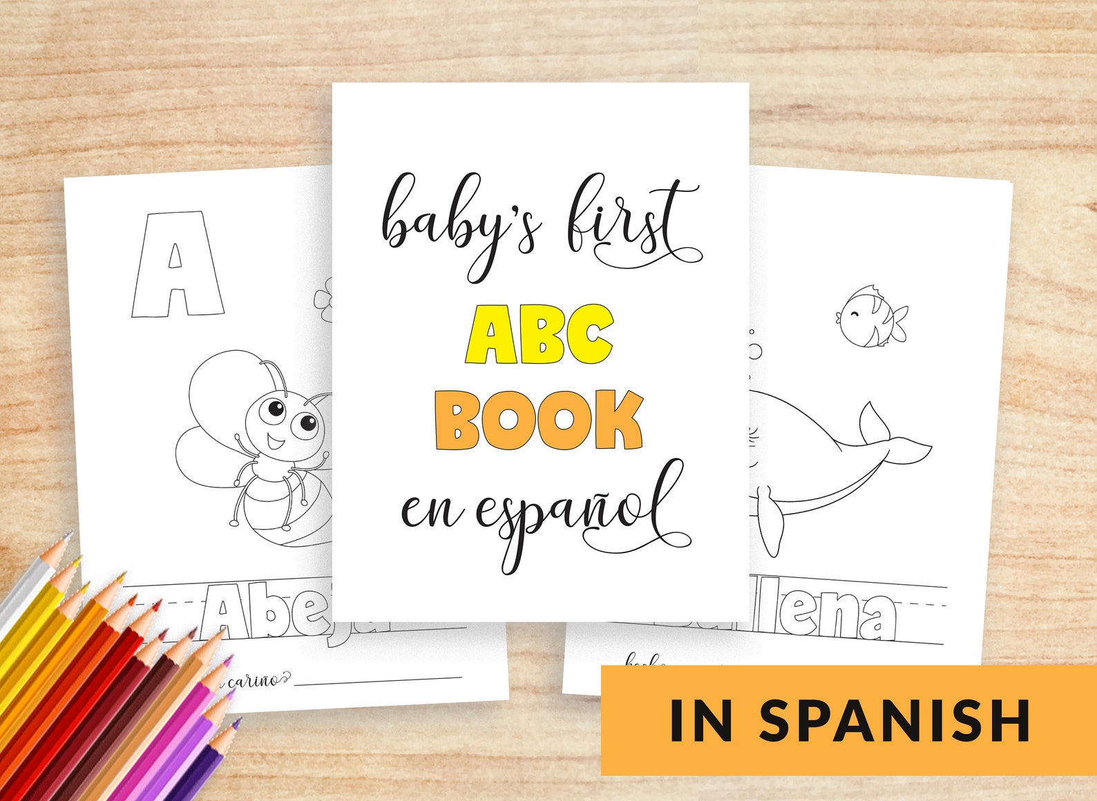 Baby's First ABC Book in Spanish Alphabet Book Baby | Etsy