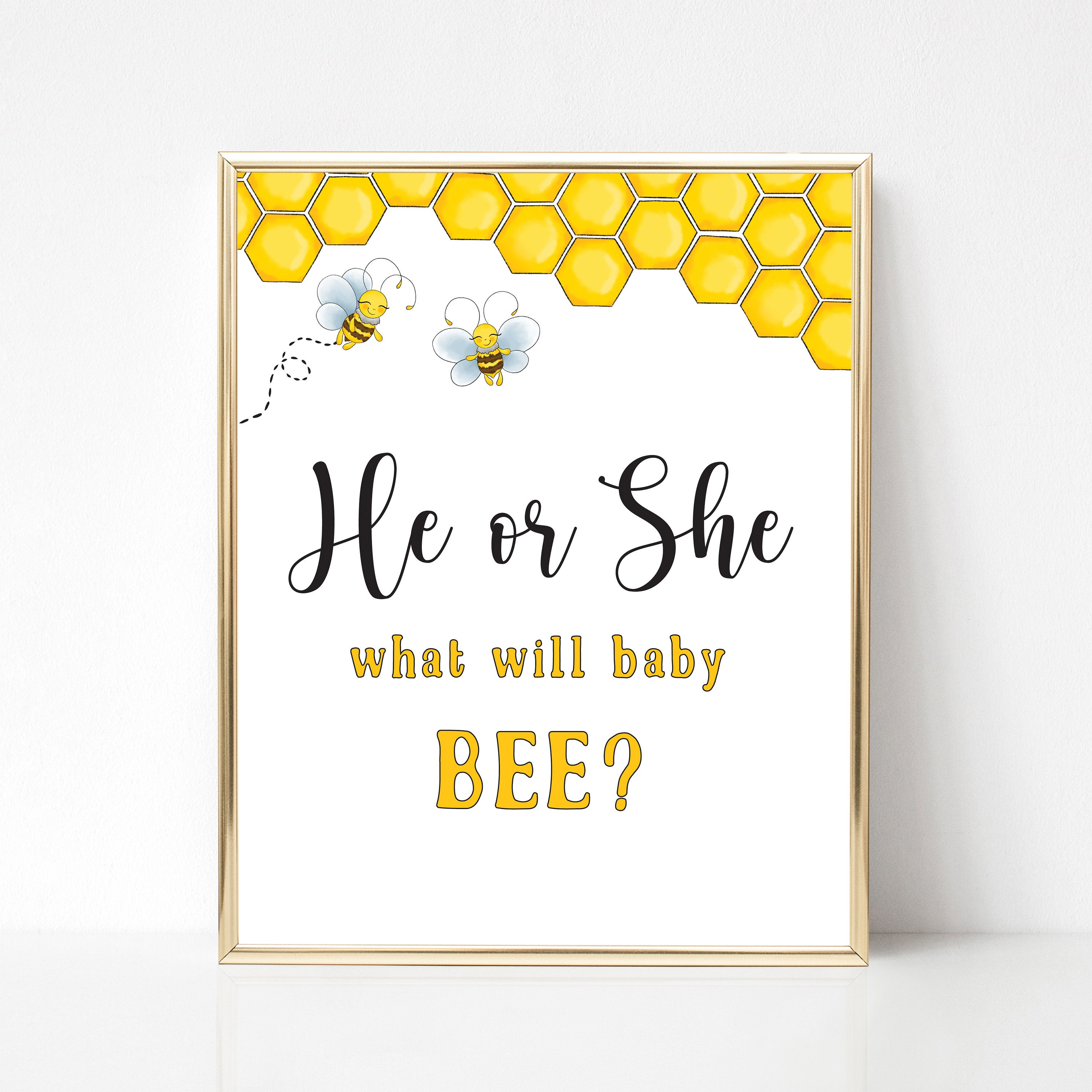 Bee Gender Reveal Welcome Sign Gender Reveal Bee Theme | Etsy