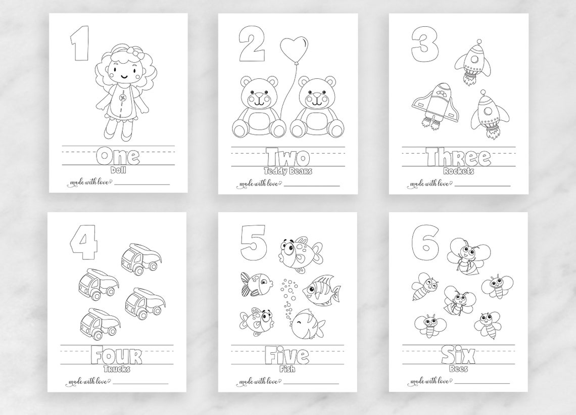 Baby's First Numbers Book Blush Pink Baby Shower 123 | Etsy