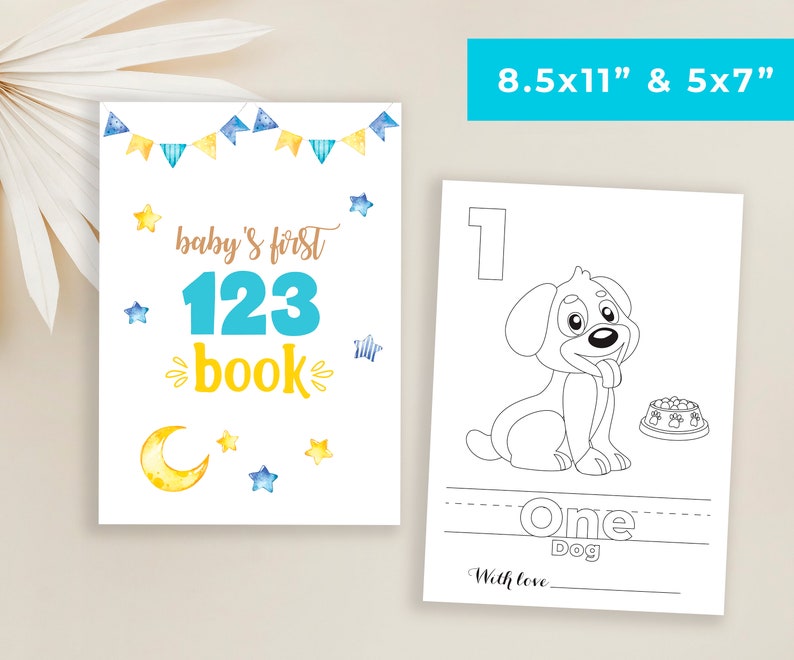 Baby's First Numbers Book Baby Shower Coloring Book - Etsy