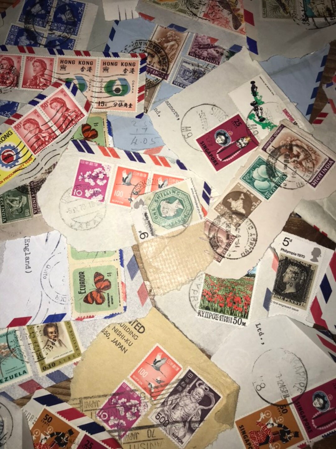 Large Collection of Postage Stamps 1970s Different Countries - Etsy
